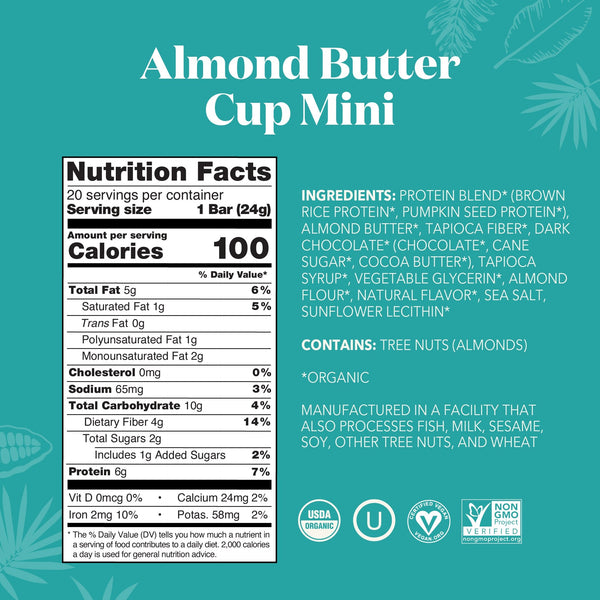 Almond Butter Cup Mini Bars - ALOHA