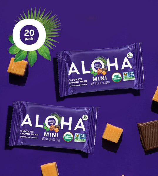 Chocolate Caramel Pecan Mini Bars - ALOHA