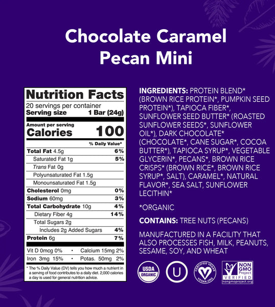 Chocolate Caramel Pecan Mini Bars - ALOHA