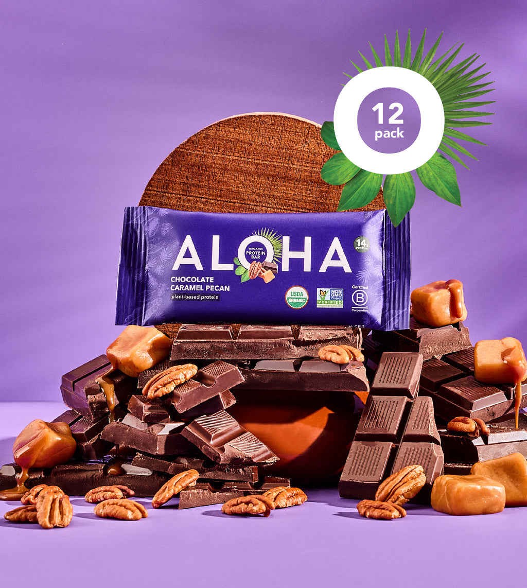 Chocolate Caramel Pecan Protein Bar - ALOHA