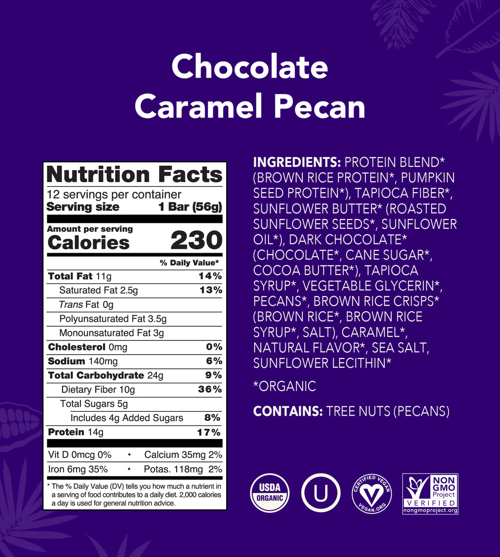Chocolate Caramel Pecan Protein Bar - ALOHA