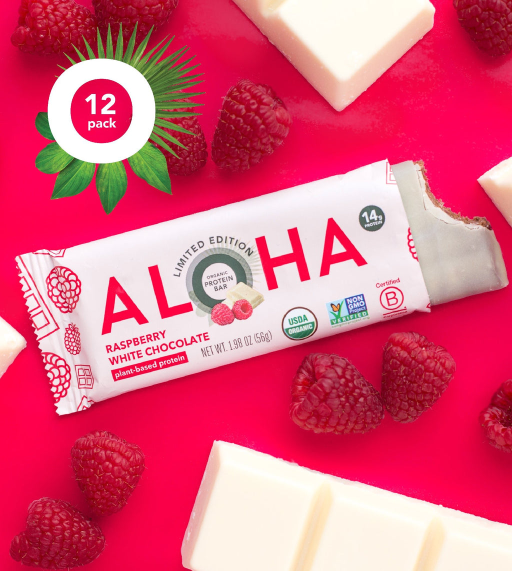 Raspberry White Chocolate Protein Bar – ALOHA
